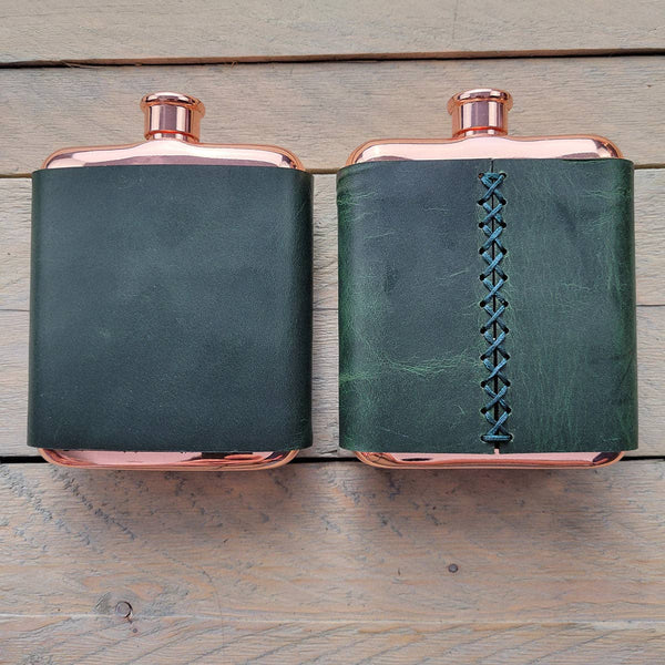Genuine Leather Wrapped Flasks: Various Colors – Wildland Organics